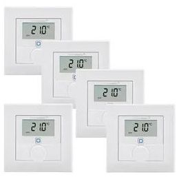 homematic IP Smart-Home-Steuerelement "Wandthermostat m. Luftfeuchtigkeitssensor 5er Set", wei&szlig;, B:22cm H:14cm T:30cm, Smart-Home-Stationen