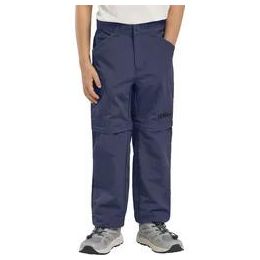 Softshellhose Jack Wolfskin "SAFARI ZIP OFF PANTS K", M&auml;dchen, Gr. 116, N-Gr, blau (night blau), Obermaterial: 100% Polyamid, Hosen Softshellhose, schnelltrocknend
