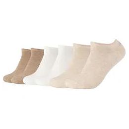 Sneakersocken s.Oliver "6er Pack", Herren, Gr. 35-38, beige (nature melange), 75% Baumwolle, 24% Polyamid, 1% Elasthan, uni, Socken Sneakersocken