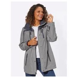 Funktionsjacke Casual Looks, Damen, Gr. 52, grau, 100% Polyester, unifarben, Jacken Funktionsjacke