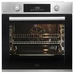 Beko Pyrolyse Backofen "BBIM12300XMPEF", Energieeffizienz: A+ (A+++-D), grau (silberfarben), B:59,4cm H:59,5cm T:56,7cm, Back&ouml;fen, FlexiCrisp &ndash; Knusprige Perfektion ohne Verschieben des Blechs