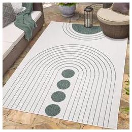 Outdoorteppich Carpet City "DUO RUG 5739", gr&uuml;n, B:200cm H:5mm L:290cm, Obermaterial: 100% Polypropylen, Teppiche, Outdoorteppich, Wendeteppich Wetterfest In- & Outdoor, Balkon, Terrasse, Wohnzimmer