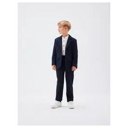 Sakko name it "NKMRIRAMEL BLAZER NOOS", Jungen, Gr. 134, blau (schwarz sapphire), Web, Obermaterial: 64% Polyester, 32% Viskose, 4% Elasthan, unifarben, festlich, regular fit, Sakkos Sakko