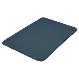 Badematte Kleine Wolke "Marco", blau (stahlblau), H:20mm, Polyester, Badematten, Badematte, Badteppich, Uni Farben