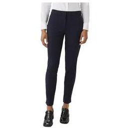 Anzughose comma, Damen, Gr. 44, N-Gr, blau (navy), Stoff, Obermaterial: 48% Polyamid, 42% Viskose, 10% Elasthan, unifarben, slim fit kn&ouml;chelfrei, Hosen Anzughose, mit Viskose und Slim fit