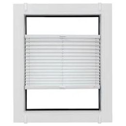 Plissee SUNLINES "Young Style Energy Saving", wei&szlig; (wei&szlig;, wei&szlig;), B:115cm H:100cm, Obermaterial: 100% Polyester, Plissees, nach Ma&szlig;, mit Energiespareffekt, verspannt mit Simply-Fix Klemmtr&auml;ger
