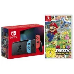 Nintendo SWITCH Konsolen-Set, bunt (neonrot, neonblau), B:23,9cm H:10,2cm T:1,39cm, Spielekonsolen, inkl. Mario Party Superstars
