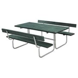 Garten-Essgruppe Plus "&raquo;Classic&laquo; Kombim&ouml;bel + 2 R&uuml;ckenlehnen", gr&uuml;n, B:177cm H:75cm T:177cm, Polywood, Stahl, Sitzm&ouml;bel-Sets, 177x177x75/44 cm
