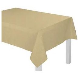 Tischdecke WIRTH "Westport" Gr. 5, beige, B:220cm L:130cm, Polyester, Tischdecken, Tischdecke, Made in Germany, Jacquard Dekostoff, Blatt-Design, Pflegeleicht