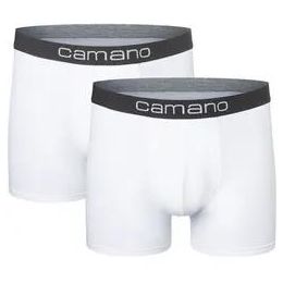 Boxershorts Camano "2er Pack", Herren, Gr. XL, wei&szlig;, 95% Baumwolle, 5% Elasthan, Unterhosen