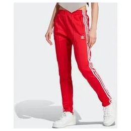 Sporthose Adidas ORIGINALS "SST CLASSIC TP", Herren, Gr. XXL, N-Gr, rot (better scarlet), Obermaterial: 50% Baumwolle, 43% Polyester, 7% Elasthan, gestreift, Hosen Sporthose, schmaler Schnitt, f&uuml;r sportliche Aktivit&auml;ten, mit Kordelverschluss