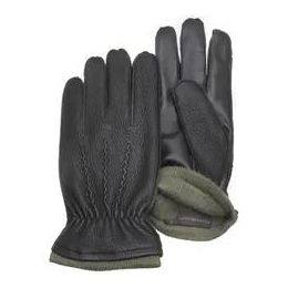 Lederhandschuhe Pearlwood "Miles", Herren, Gr. 9.5, schwarz, Schafsleder, unifarben, Handschuhe, Touchscreen proofed - 10 Finger System