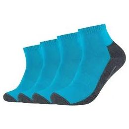 Sportsocken Camano "pro tex 4er Pack", Herren, Gr. 43/46, blau (turquoise), 53% Baumwolle 26% Polyester 19%Polyamid 2% Elasthan, Colorblocking, Socken Sportsocken