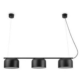 Paco Home Pendelleuchte "BOWL", schwarz (schwarz, wei&szlig;), 3, H: 17,5cm, Leuchten, Pendelleuchte