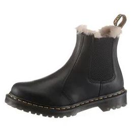 Chelseaboots Dr. Martens "Leonore", Damen, Gr. 38, schwarz, Elastischer Einsatz, Leder, Schuhe Chelseaboots, Chunky Boots, Plateau Schuh, Boots mit Warmfutter