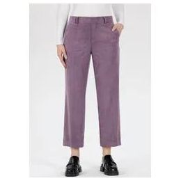Culotte Stehmann, Damen, Gr. 40, N-Gr, lila (schwarz violet), Obermaterial: 90% Polyester, 10% Elasthan, unifarben, relaxed fit wadenlang, Hosen Culotte, Sommerhose mit B&uuml;gelfalten