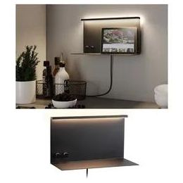 Paulmann LED Wandleuchte "Jarina 4,5W/1,6W USBC 230V 3000K Metall", schwarz, 1, H: 20cm, Leuchten, LED Wandleuchte