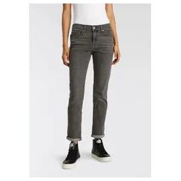 Levi's Boyfriend-Jeans LEVI'S "MID RISE BOYFRIEND", Damen, Gr. 25, L&auml;nge 27, schwarz, Denim/Jeans, Obermaterial: 70% Baumwolle, 20% Polyester, 8% Viskose, 2% Elasthan, figurbetont, Jeans