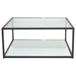 Couchtisch, schwarz (schwarz, schwarz, klarglas), B:80cm H:35cm T:80cm, HOFMANN LIVING AND MORE, Tische, Couchtisch Eckige Couchtische Glas-Couchtisch