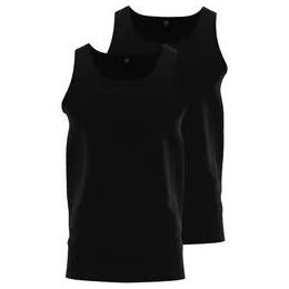 Tanktop Calida "Natural Benefit", Herren, Gr. M (50), schwarz, Single Jersey, Obermaterial: 94% Baumwolle, 6% Elasthan, unifarben, normal h&uuml;ftbedeckend, Rundhals, Tops Tanktop, Rundhals-Ausschnitt, weich, Baumwoll-Mix, Single Jersey Qualit&auml;t