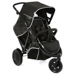 Geschwisterwagen hauck "Freerider black", Kinder, schwarz, Nylon, Kinderwagen, mit schwenk- und feststellbarem Vorderrad