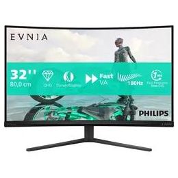 Philips Curved-Gaming-Monitor "32M2C3500L", Energieeffizienz: F (A-G), grau (dunkelgrau), Monitore