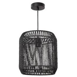 Paco Home Pendelleuchte "Pedro", schwarz (schwarz, schwarz), 1, &Oslash; 28cm H: 27,5cm, Leuchten, Deckenlampe aus Aluminium und Papier, &Oslash; Schirm ca. 28 cm, Fassung E27, Pendelleuchte