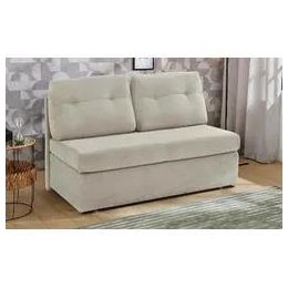 Jockenh&ouml;fer Schlafsofa JOCKENH&Ouml;FER GRUPPE "Torben, B: 130 cm, Liegefl. 126x191 cm", grau (grau, beige), B:130cm T:85cm, Cord: 100% Polyester, Sofas, Schlafsofa, mit Bettfunktion, Bettkasten & R&uuml;ckenkissen