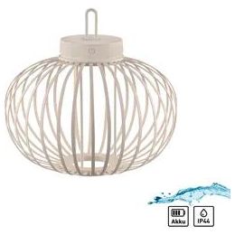 JUST LIGHT Pendelleuchte "AKUBA", beige (greige), 1, &Oslash; 36cm, 1 Stk., Leuchten, Akkuleuchte, Pendelleuchte