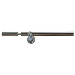 Gardinenstange Indeko "Pretoria", silber (edelstahlfarben), L:150cm, Eisen, Gardinenstangen