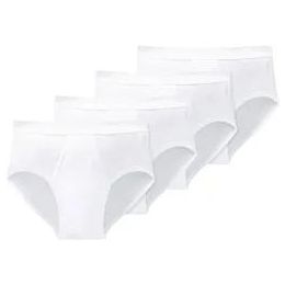 Slip Schiesser "Slip 4er Pack", Herren, Gr. M, wei&szlig;, Obermaterial: 100% Baumwolle CO., Unterhosen Slip