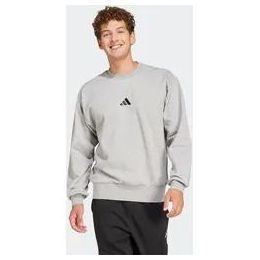 Sweatshirt Adidas SPORTSWEAR "ESSENTIALS FEELCOZY", Herren, Gr. XL, grau (medium grau heather, schwarz), Obermaterial: 70% Baumwolle, 30% Polyester, normal, Rundhals, angesetztes B&uuml;ndchen, Sweatshirts Sweatshirt