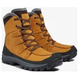 Schn&uuml;rboots Timberland "Chillberg Premium WP INS", Damen, Gr. 44,5, gelb (wheat), Leder, Schuhe Schn&uuml;rboots, Winterstiefel, Schn&uuml;rstiefel, Winterschuhe, wasserdicht, gef&uuml;ttert