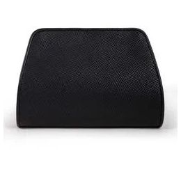 Schultertasche Gretchen "Lyra Clutch Two", Damen, Gr. B/H/T: 25cm x 20cm x 20cm, schwarz (schwarz, grau), Leder, unifarben, Taschen Schultertasche, aus italienischem Kalbsleder