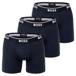 Boxershorts BOSS "Boxershort BoxerBr 3P Power 3er Pack", Herren, Gr. XL, blau (dunkelblau), Obermaterial: 95% Baumwolle CO. 5% Elasthan EL., Unterhosen