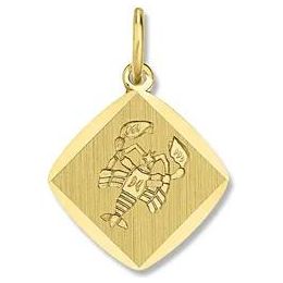 Sternzeichenanh&auml;nger ONE ELEMENT "Krebs Sternzeichen Anh&auml;nger aus 333 Gelbgold", gold, Schmuckanh&auml;nger, Damen, Krebs, Gelbgold 333 Gold, Gelbgold 333, Gold, Symbol mit Herz &ndash; ein feines Geschenk f&uuml;r viele Anl&auml;sse