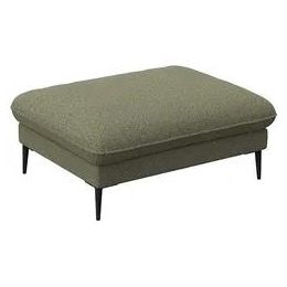 Pouf FLEXLUX "Salino, Fu&szlig;hocker, Sitzhocker, Polsterhocker", gr&uuml;n (moss), B:97cm H:43cm T:76cm, 100% Polyester, Poufs, Pouf, Kaltschaum & Stahl-Wellen, F&uuml;sse Schwarz