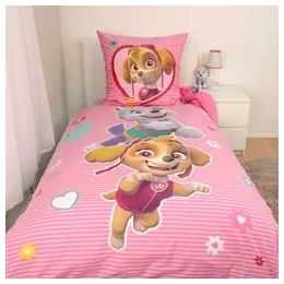 Herding Bettw&auml;sche PAW PATROL "Paw Patrol", bunt, B/L: 135cm x 200cm, 1 Stk., 1 Stk., Renforc&eacute;, B/L: 80cm x 80cm, 2 Stk., Renforc&eacute;, Obermaterial: 100% Baumwolle, Bettw&auml;sche, Bettw&auml;sche, Glow in the Dark