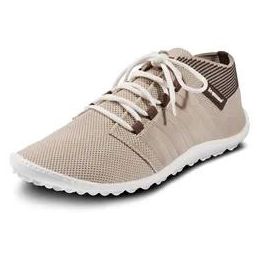 Barfu&szlig;schuh Leguano "BEAT", Damen, Gr. 39, beige, Textil, Schuhe Barfu&szlig;schuh, Freizeitschuh, Halbschuh, Schn&uuml;rschuh f&uuml;r Maschinenw&auml;sche geeignet