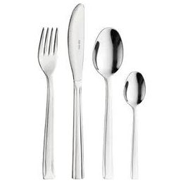 Pinti Inox Besteck-Set PINTINOX "ERIKA", silber (chromfarben, silberfarben), 24 Stk., Edelstahl 18/0, Essbesteck-Sets, in moderner und zeitloser Formgebung