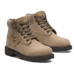 Schn&uuml;rboots Timberland "Timberland PREMIUM 6 INCH LACE UP WATERPROOF BOOT", Kinder, Gr. 37, beige (medium beige nubuck), Leder, Schuhe Schn&uuml;rboots, Winterstiefel, Schn&uuml;rstiefel, Winterschuhe, wasserdicht