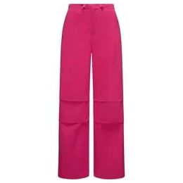 Stoffhose Ragwear "Paragata", Damen, Gr. 27, Normalgr&ouml;&szlig;en, pink (magenta), Material: 100% Baumwolle, weit lang, Hosen Stoffhose, Stylische Parachute-Hose mit Kordelz&uuml;gen