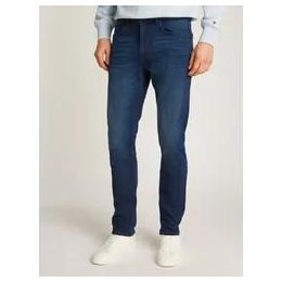 Slim-fit-Jeans Tommy Hilfiger "CORE BLEECKER", Herren, Gr. 34, L&auml;nge 32, blau (tiefblau), Denim/Jeans, Obermaterial: 98% Baumwolle, 2% Elasthan, slim fit lang, Jeans Slim-fit-Jeans, mit dezenter Waschung