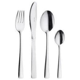 Pinti Inox Besteck-Set PINTINOX "EASY", silber (chromfarben, silberfarben), 16 Stk., Edelstahl 18/0, Essbesteck-Sets, in moderner und zeitloser Formgebung