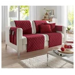 Tagesdecke Gr. 3, rot (dunkelrot), B:40cm L:60cm, 100% Polyester, Tagesdecken