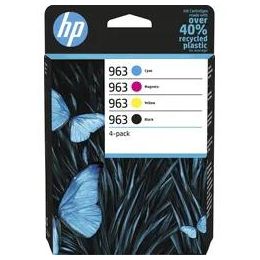 HP Tintenpatrone "HP original Druckertinte 963 4er-Pack", bunt (schwarz, cyan, magenta, gelb), Tintenpatronen, Instant Ink, cyan/magenta/yellow/schwarz