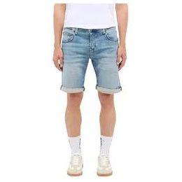 Regular-fit-Jeans Mustang "Herren Style Chicago Shorts", Herren, Gr. 29, blau (413 mittelblau), Denim/Jeans, 98% Baumwolle, 2% Elasthan, unifarben, regular fit, Jeans