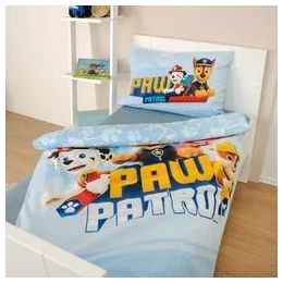Babybettw&auml;sche PAW PATROL "PAW PATROL", bunt, B/L: 100cm x 135cm, 1 Stk., 1 Stk., Renforc&eacute;, B/L: 40cm x 60cm, 2 Stk., Renforc&eacute;, Obermaterial: 100% Baumwolle, Bettw&auml;sche