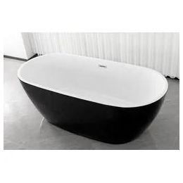 Badewanne Sanotechnik "CUBA", schwarz, B:80cm H:61cm L:175cm, Acryl, Badewannen, 175x80x61cm, aus Acryl