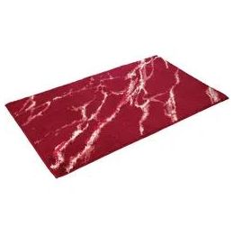 Badematte Vossen "&raquo;Marble&laquo;", rot (rubin), H:16mm, Polyacryl, Badematten, Badematte